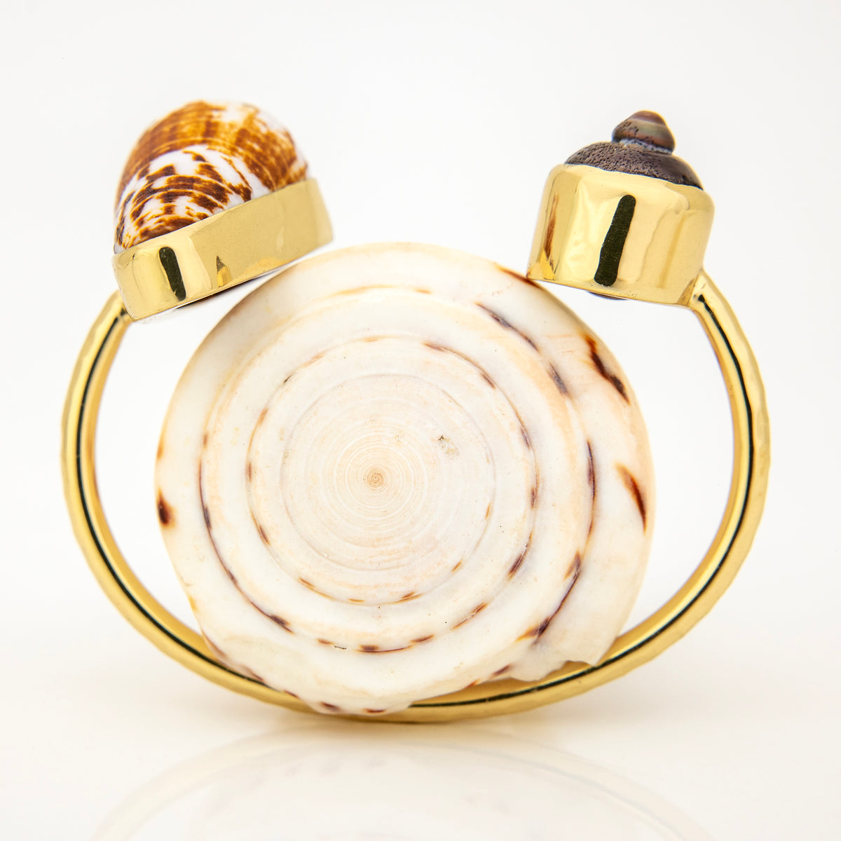 READY TO SHIP Civa Fiji Saltwater Bezel Set Pearl & Shell Cuff - 14k ...