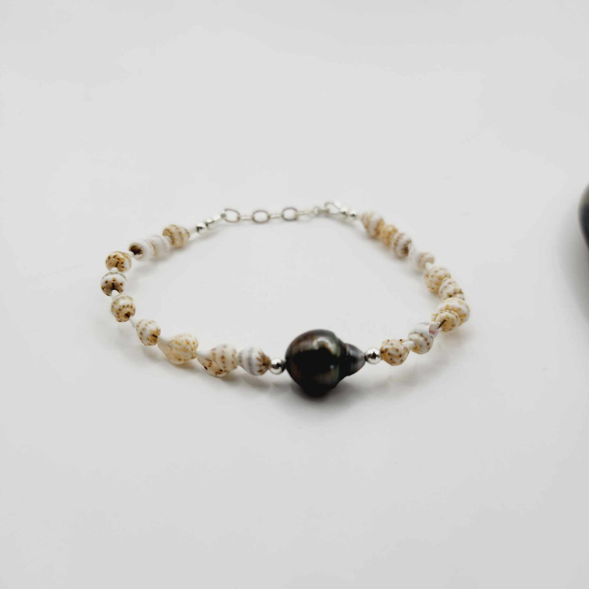 READY TO SHIP Civa Fiji Saltwater Pearl & Shell Bracelet - 925 Sterling ...