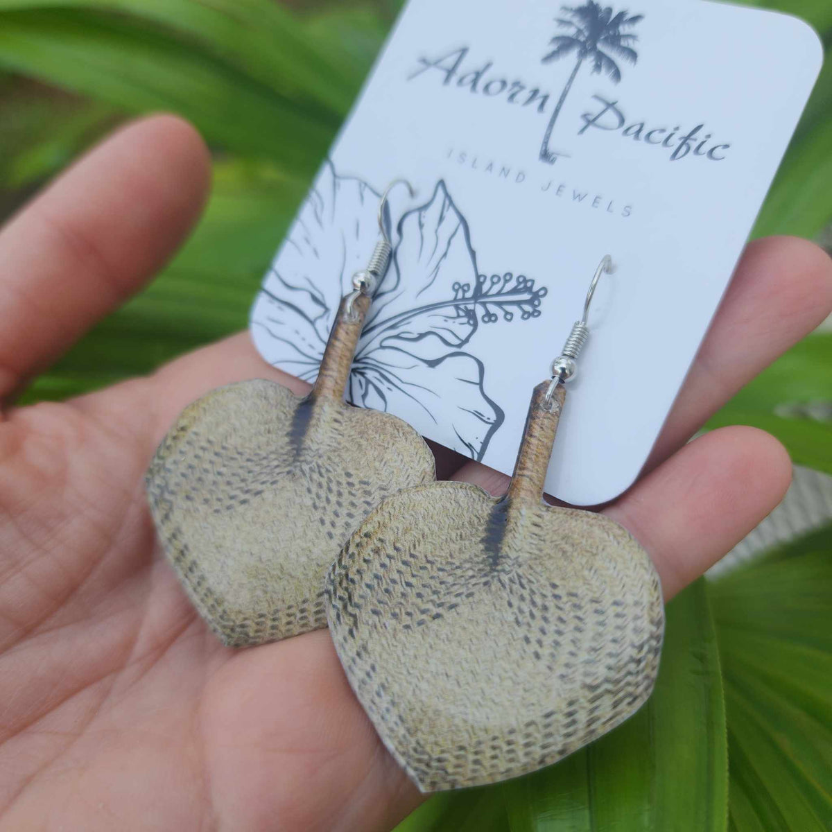 READY TO SHIP Woven Fan Iribuli Earrings - 925 Sterling Silver FJD$