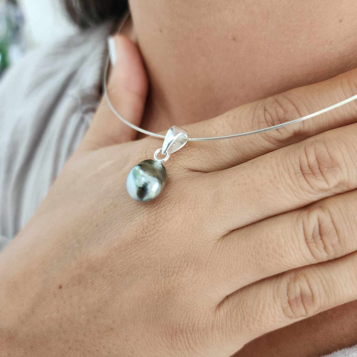 READY TO SHIP Civa Fiji Pearl Necklace - 925 Sterling Silver FJD$