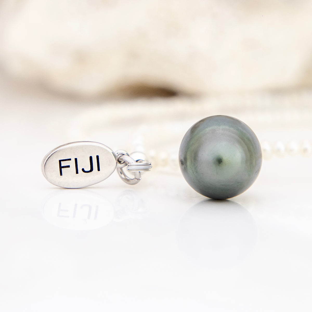 READY TO SHIP Freshwater Pearl Necklace with Civa Fiji Pearl Pendant ...