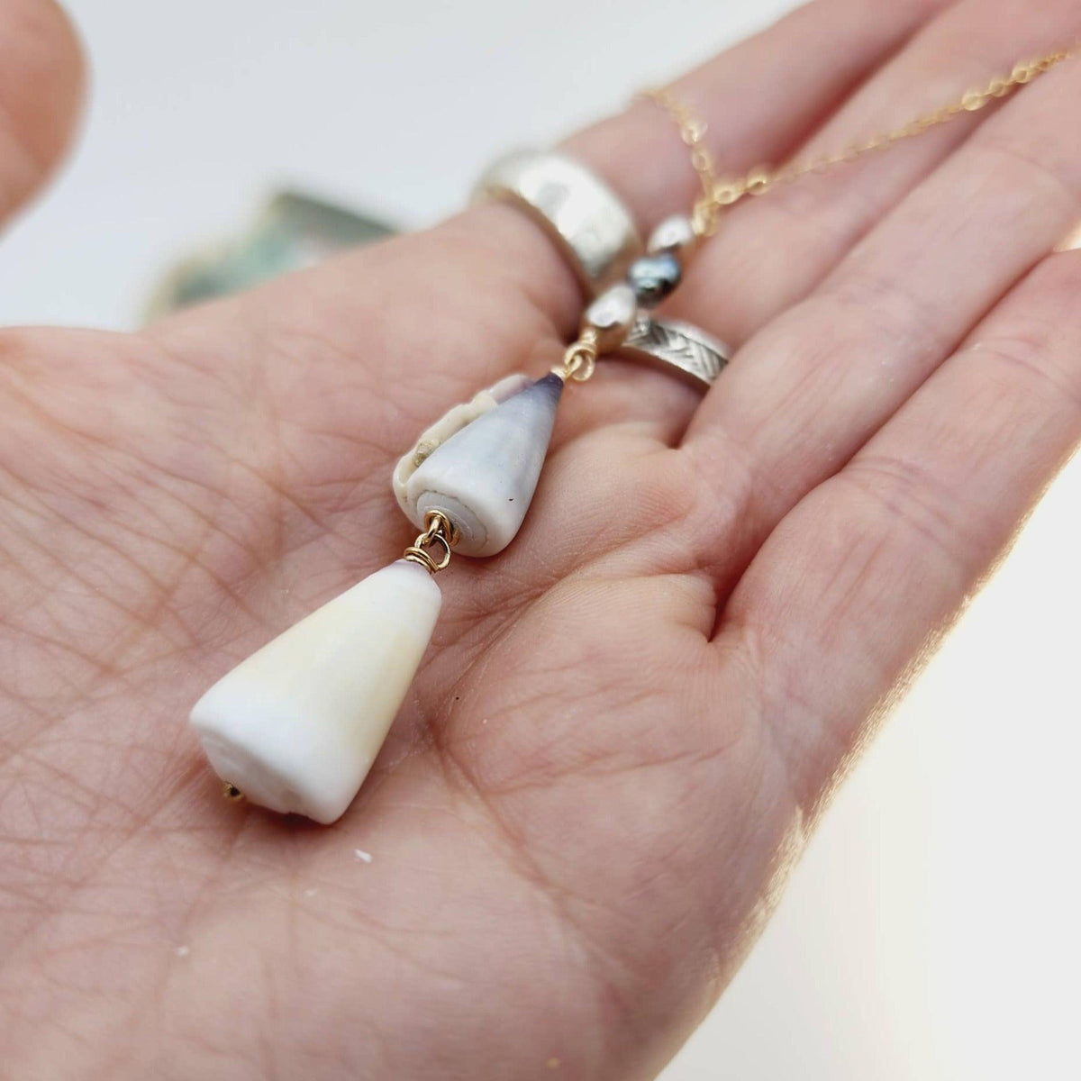 CONTACT US TO RECREATE THIS SOLD OUT STYLE Tahitian Keshi Pearl & Shell ...