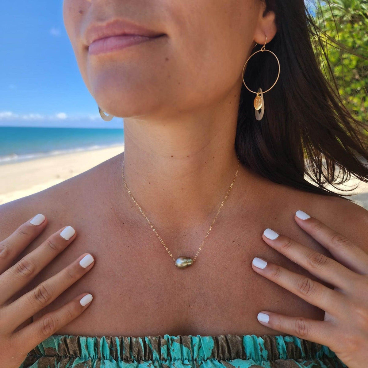 READY TO SHIP Civa Fiji Pearl Necklace -14k Gold Fill FJD$