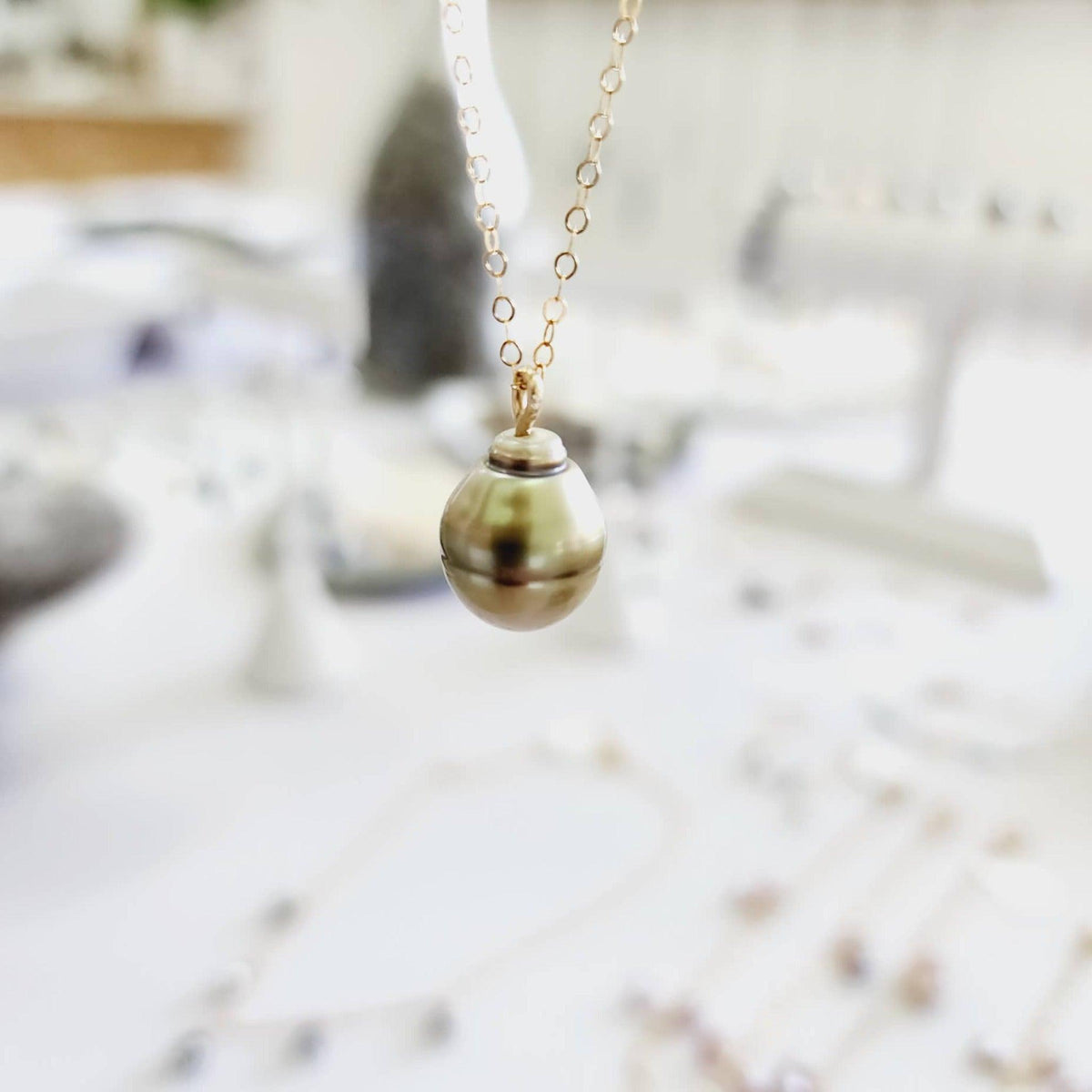 READY TO SHIP Civa Fiji Saltwater Pearl Necklace - 14k Gold Fill FJD$