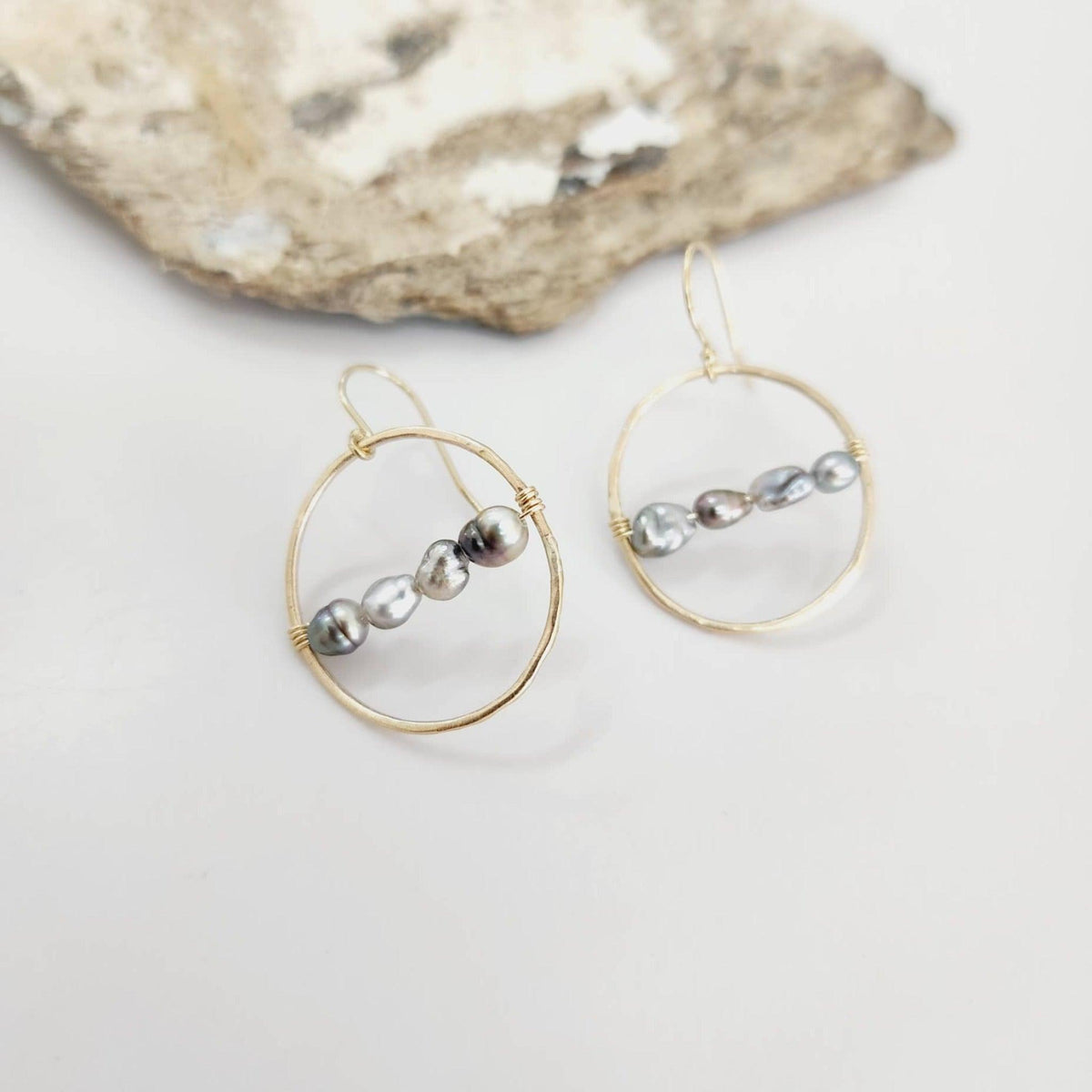 CONTACT US TO RECREATE THIS SOLD OUT STYLE Keshi Pearl Hoop Earrings ...