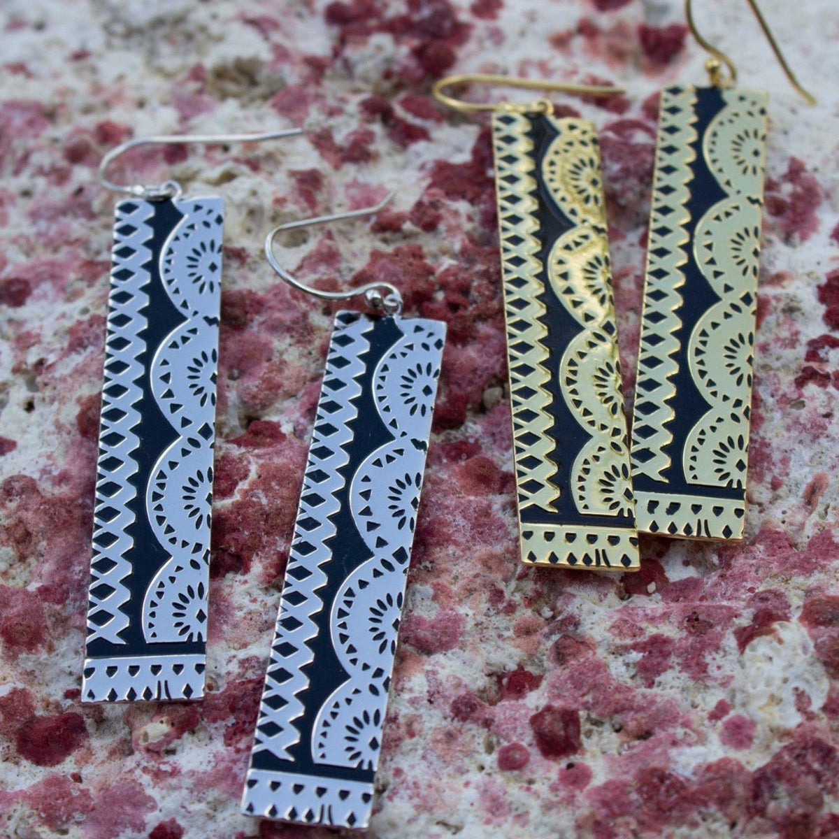READY TO SHIP Tapa Earrings in 925 Sterling Silver - FJD$